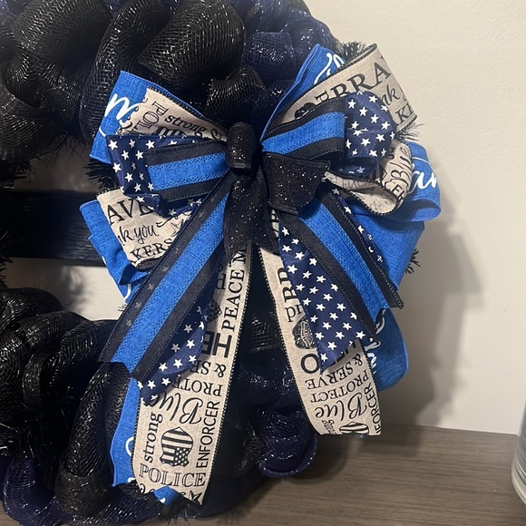 Handmade | Holiday | Handmade Law Enforcement Wreath | Poshmark